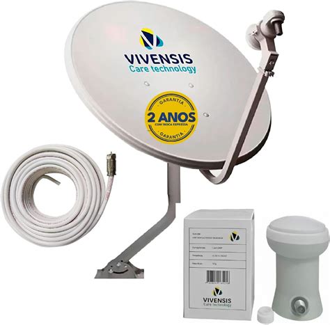 Kit Parabólica Ku Completo Vivensis para TV Digital Amazon br