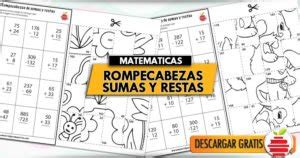 Rompecabezas De Sumas Y Restas Material Para Maestros