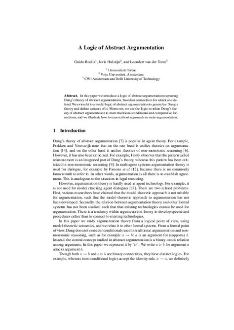 pdf a logic of abstract argumentation joris hulstijn