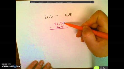 adding and subtracting decimals youtube