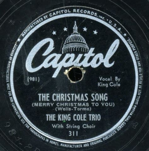 Nat King Cole The Christmas Song Merry Christmas To You Noten F R