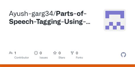 github ayush garg34 parts of speech tagging using viterbi algorithm