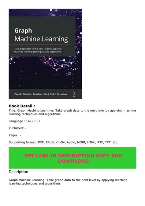Graph Machine Learning Take Graph Data To The Next Level By Applying