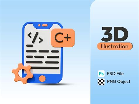 Premium PSD Psd 3d Rendering Programming Algorithm 3d Icon Isolated