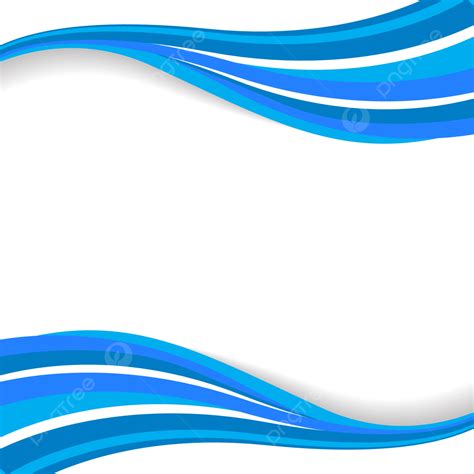Transparent Curve Vector Art PNG Blue Wavy Shapes On Transparent