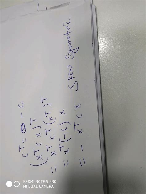 if c is skew symmetric matrix of order n and x is n x 1 column matrix then x cx is a singular