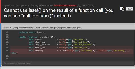 Php Cannot Use Isset On The Result Of A Function Call Laravel Stack Overflow