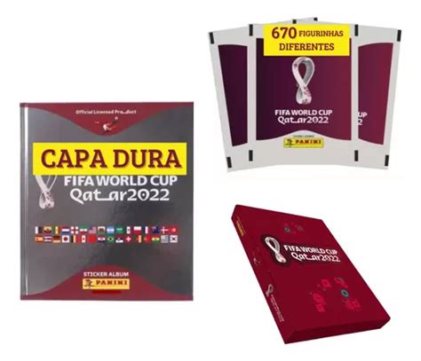 Box Album Completo Copa 2022 Capa Dura Prata 670 Figurinhas