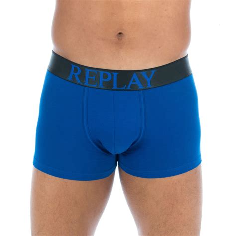 Boxer Coton Stretch Bleu Boxers Pour Homme De La Marque Replay Sur