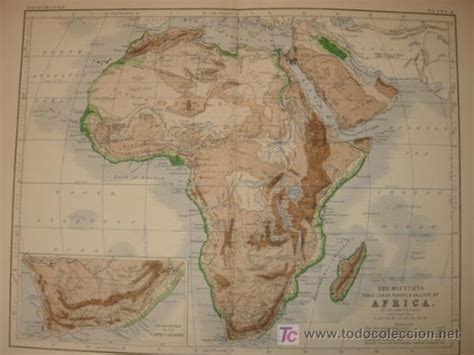 Teoría establecida Decremento hielo mapa topografico de africa