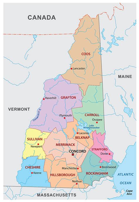 Map Of New Hampshire Cities And Roads GIS Geography 47 OFF