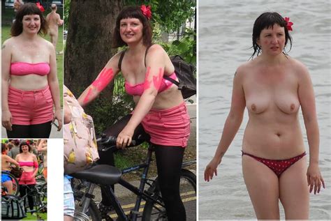 See And Save As Dressed Undressed Wnbr Girls Pt World Naked Bike Ride
