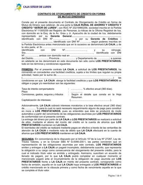 Introducir Imagen Modelo De Contrato De Mutuo Con Interes