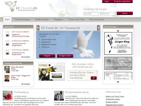 Ez Trauer De Ez Trauer De Gedenkseiten Traueranzeigen
