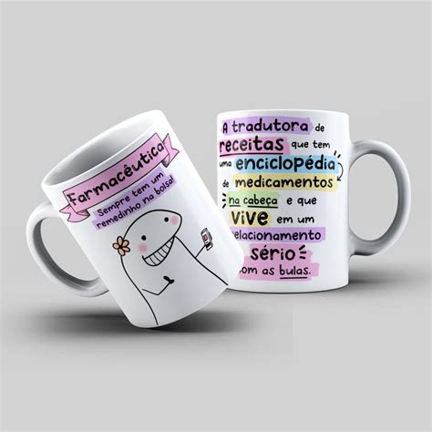 Caneca Flork Profissão Farmacêutica Personalizada By Thitî