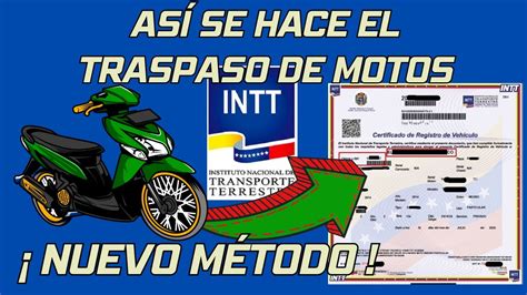 C Mo Hacer Traspaso De Motos Intt Lo Que Debes Saber Paraponer Una