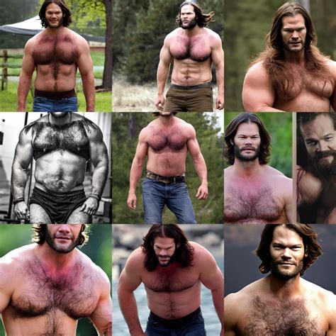 KREA Jared Padalecki As A Big Burly Padded Hairy Strongman