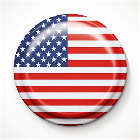 Bandera de estados unidos aislado sobre fondo blanco día de estados