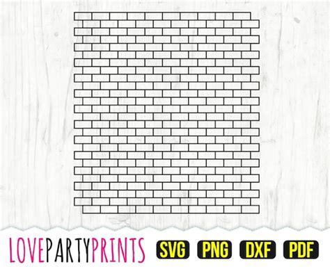 Brick Wall SVG Dxf Png Pdf Bricks Svg Brick Wall Etsy