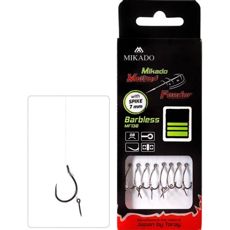 Haczyki z przyponem Mikado Method Feeder MF Bez Zadziora Z Igłą roz 12