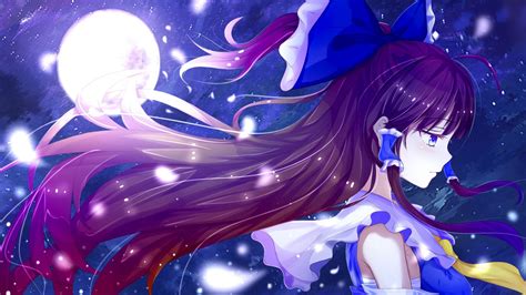 Hình nền hình minh họa Anime cô gái Touhou Hakurei Reimu Hình nền