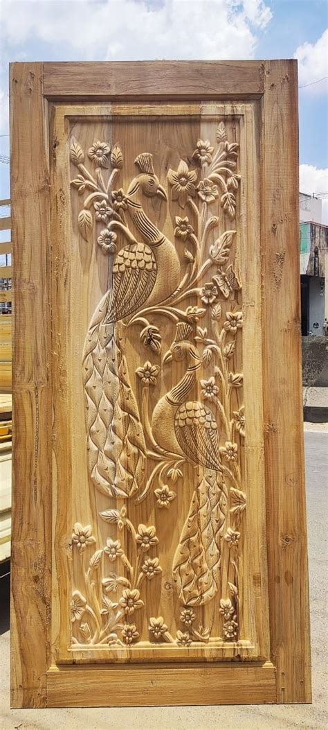 House Main Door Design Carved Doors Religious Images Peacock Design