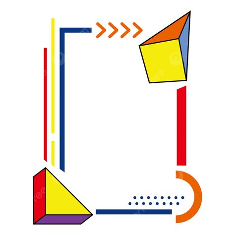 Marco De Geometría Colorida Vector PNG Colorido Geométrico Vector