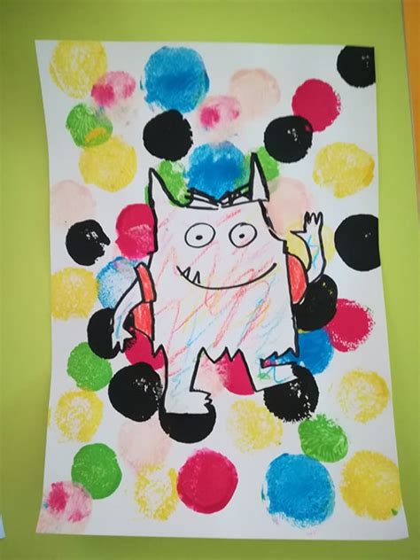 Le monstre des couleurs va à lécole idée de peinture