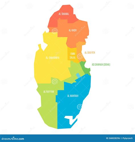 Administrative Divisions Map Of Qatar Ontheworldmap The Best Porn Website