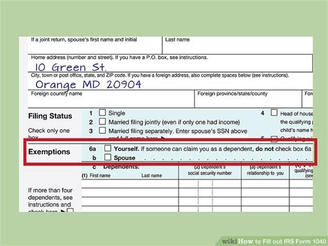 How To Fill Out IRS Form 1040 With Form WikiHow