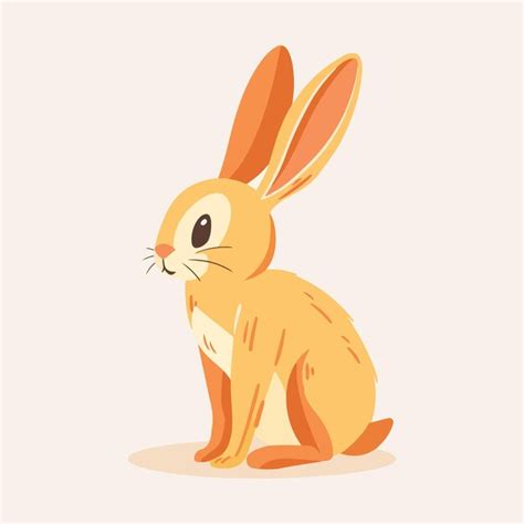 Desenho Animado De Coelho Bonito Vetor Premium