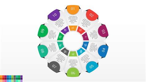10 Steps Process Infographics Element For PowerPoint And Google Slides