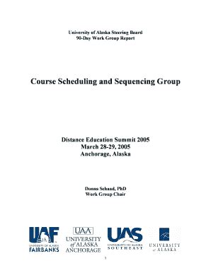 Fillable Online Alaska Course Scheduling And Sequencing Group