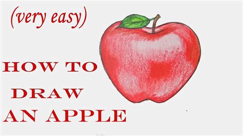 How To Draw An Apple Step By Step Very Easy Art Video YouTube