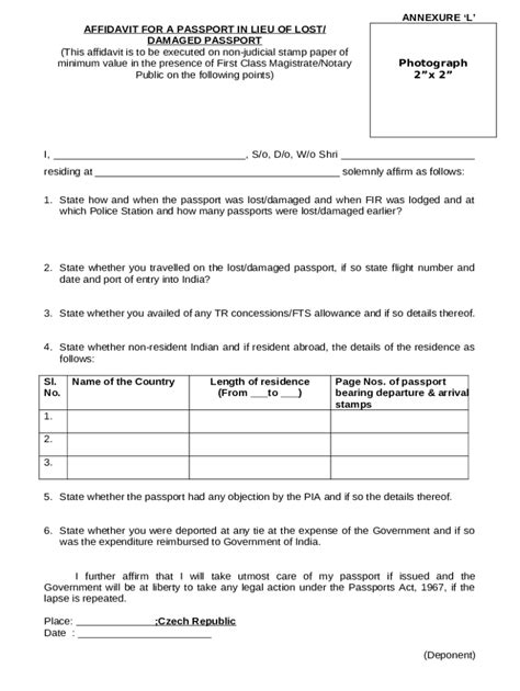 Annexure L Certificates And Affidavits Doc Template PdfFiller