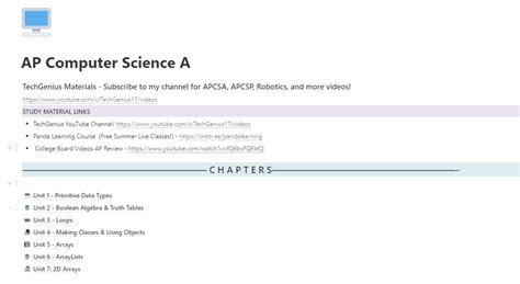ap computer science a notes units 1 7 java