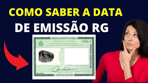 Como Saber a Data de Emissão do RG YouTube