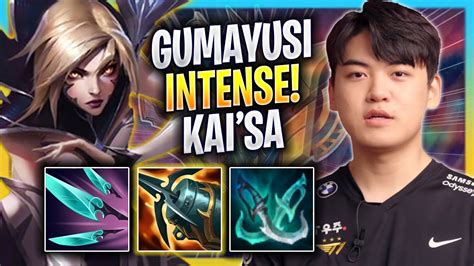GUMAYUSI INTENSE GAME WITH KAI SA T1 Gumayusi Plays Kai Sa ADC Vs