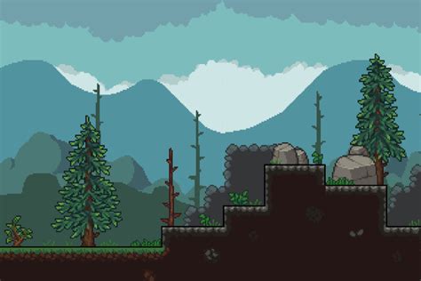 2D Pixel Art Platformer Biome Mountains 2D Environments Unity