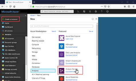 Quickstart Create An Analysis Services Server In Azure Portal