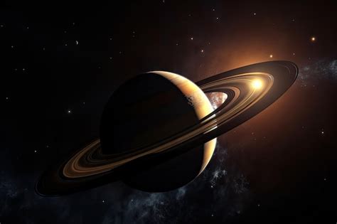 Exoplaneta Con Anillos Y Lunas Como Saturno Creado Con Ia Generativa