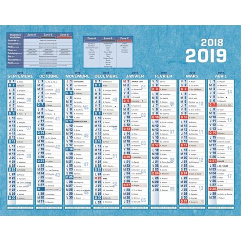 Stock Bureau BOUCHUT Calendrier bancaire année civile Classique 16