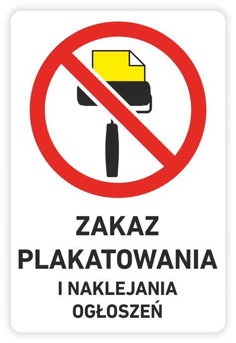 Zakaz Plakatowania Niska Cena Na Allegro Pl