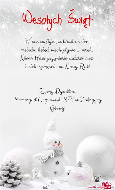 Niech Wam przyniesie radości moc i wiele szczęścia na Nowy Rok