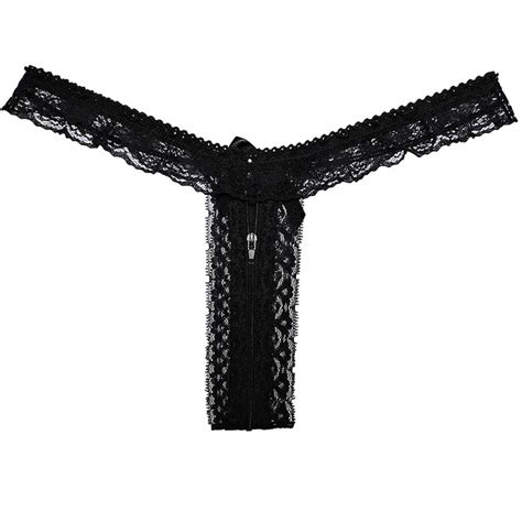 Tanga Calcinha Zíper Fio dental em Renda R 12 90 Estilo Sedutor