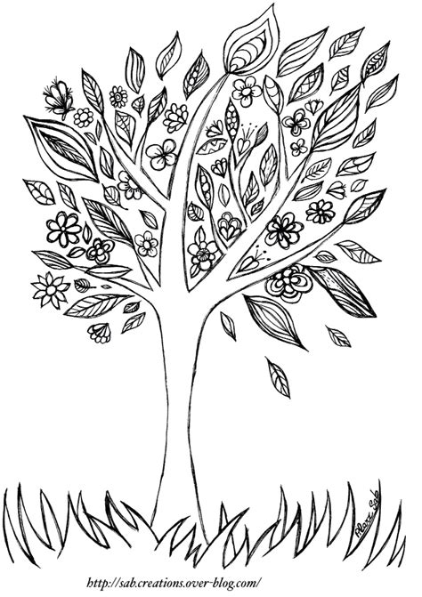 Coloriage Arbre Automne A Imprimer idées de coloriage