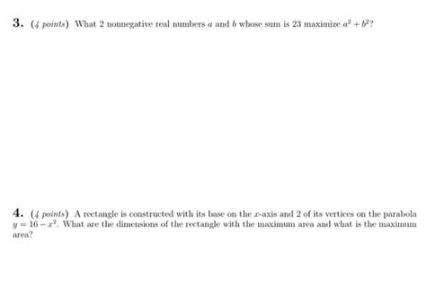solved 3 4 points what 2 nonnegative real numbers a and b