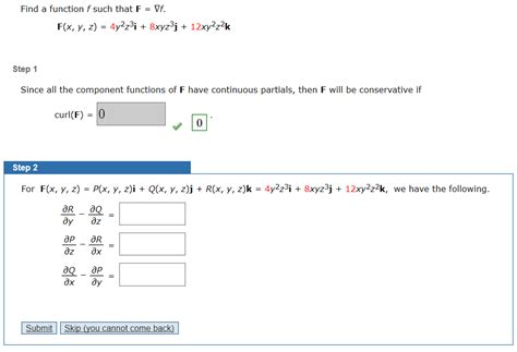 solved find a function f such that f vf f x y z 4y2z3i