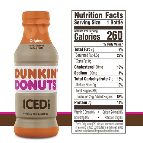 Dunkin Donuts Iced Coffee Nutritional Value Besto Blog