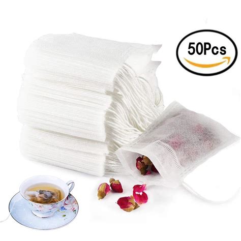 50Pcs Biodegradable Tea Filter Bags Safe Natural Material